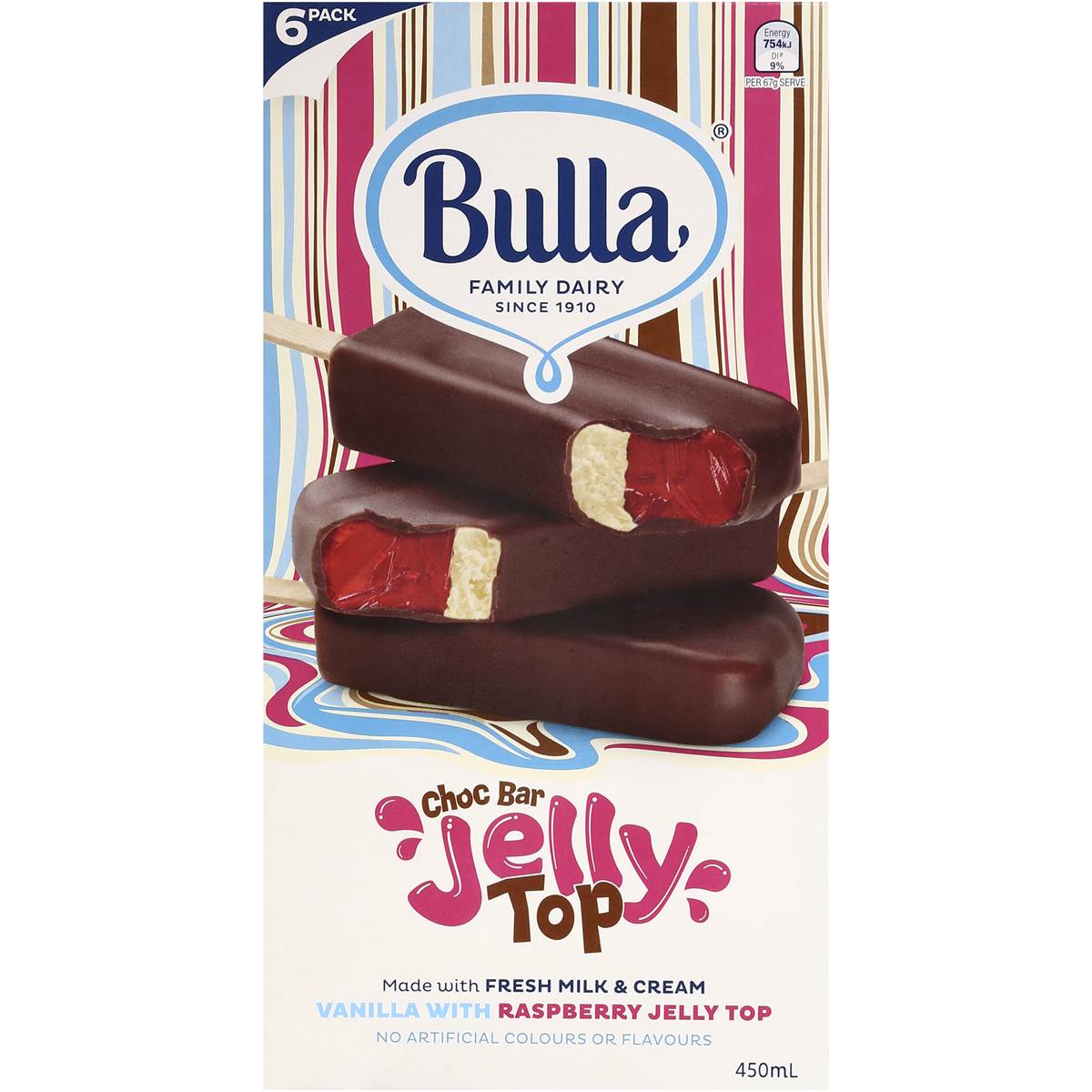 Bulla Jelly Tops 6pk 450ml | Woolworths
